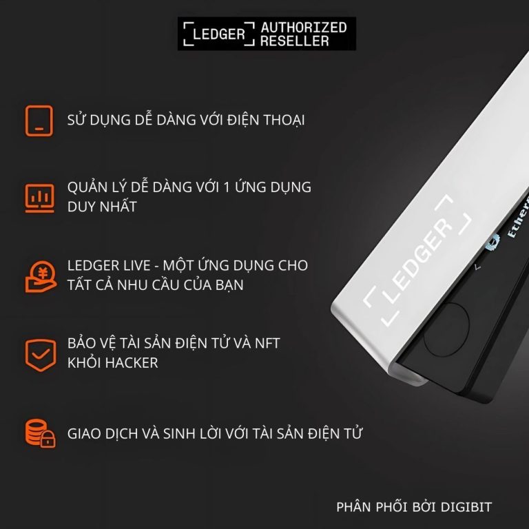 Ví lạnh Ledger Nano X - Đại lý Ủy quyền DigiBit