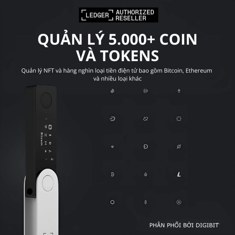 Ví lạnh Ledger Nano X - Đại lý Ủy quyền DigiBit